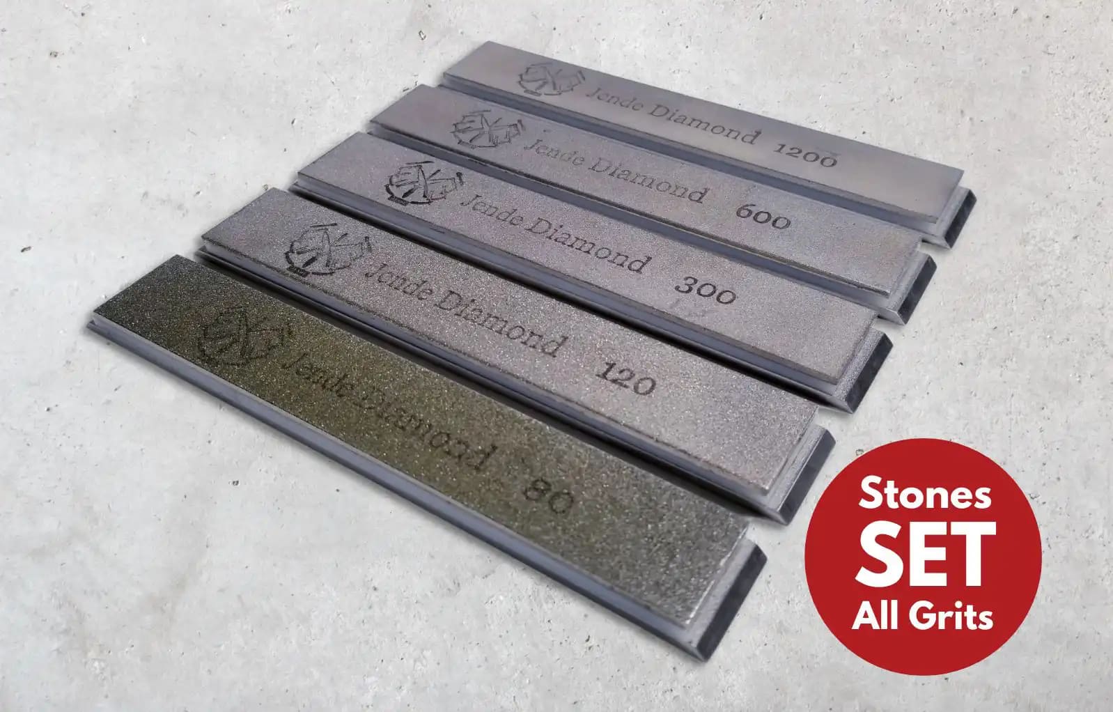 1x6 Jende Diamond Plates - Set of All Grits - Jende Industries Australia