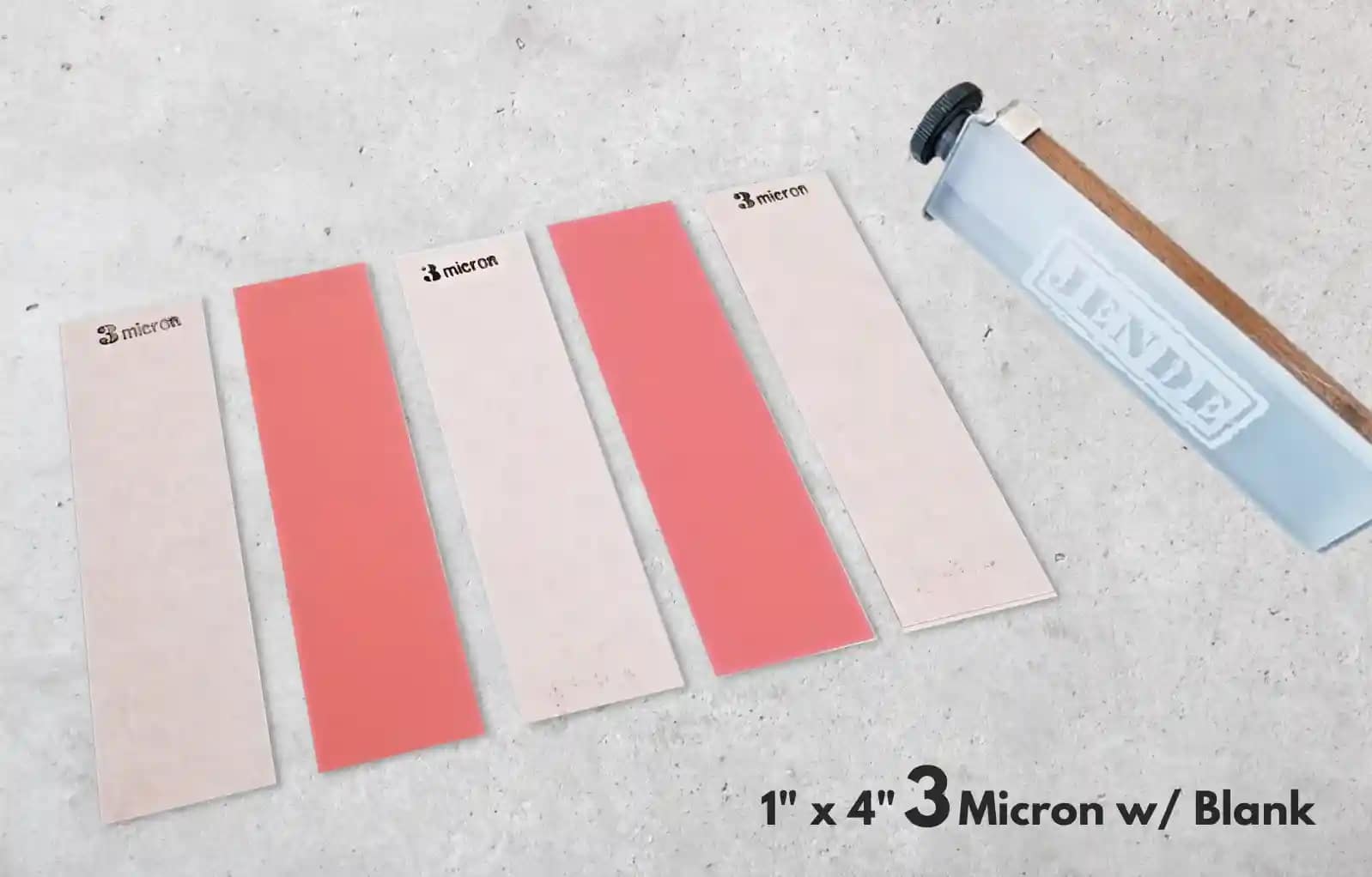1x4 Jende Diamond Lapping Film 5 Pieces Set - Jende Industries Australia